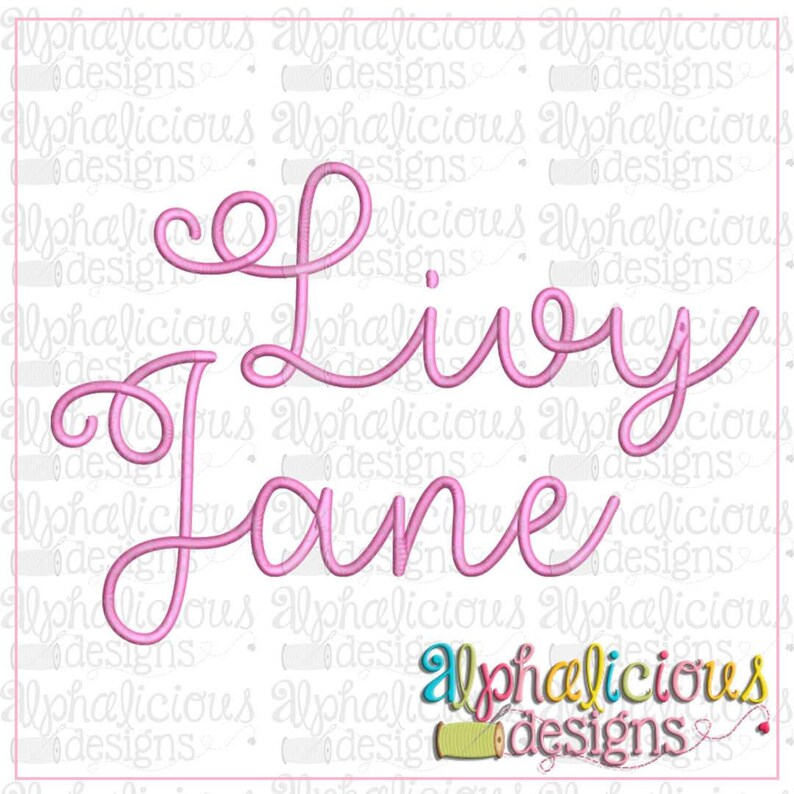 Livy Jane Embroidery Font - Etsy