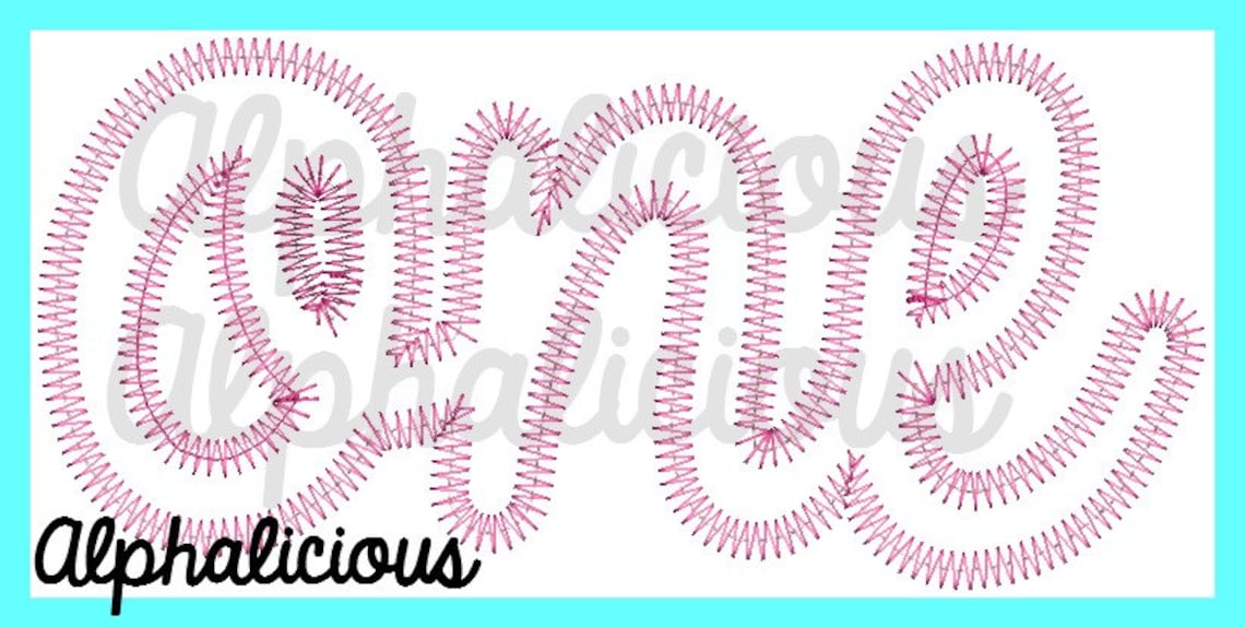 ONE Cursive Applique Font/design | Etsy