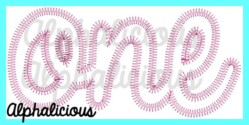 ONE Cursive Applique Font/design - Etsy