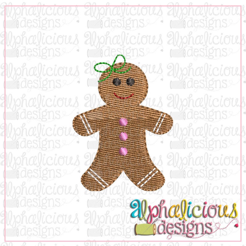 Gingerbread Girl MINI Fill Embroidery Design - Etsy