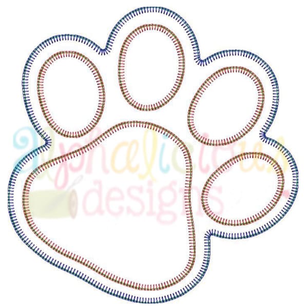 Paw Print Applique - Etsy