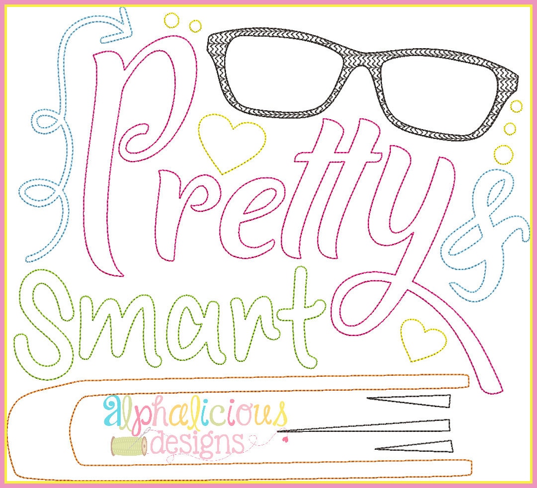 Pretty & Smart Vintage Embroidery Design (digital Download) - Etsy