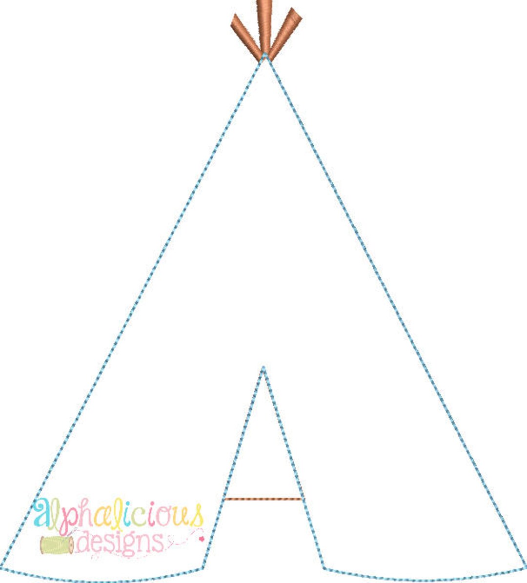 Tee Pee Applique Design - Triple Bean - Etsy