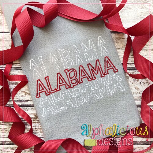 Alabama Embroidery Design 3 Designs Instant Download - Etsy