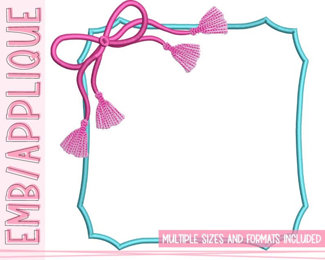 Heirloom Frame With Bow and Tassels - Heirloom Embroidery Frame - Frame ...