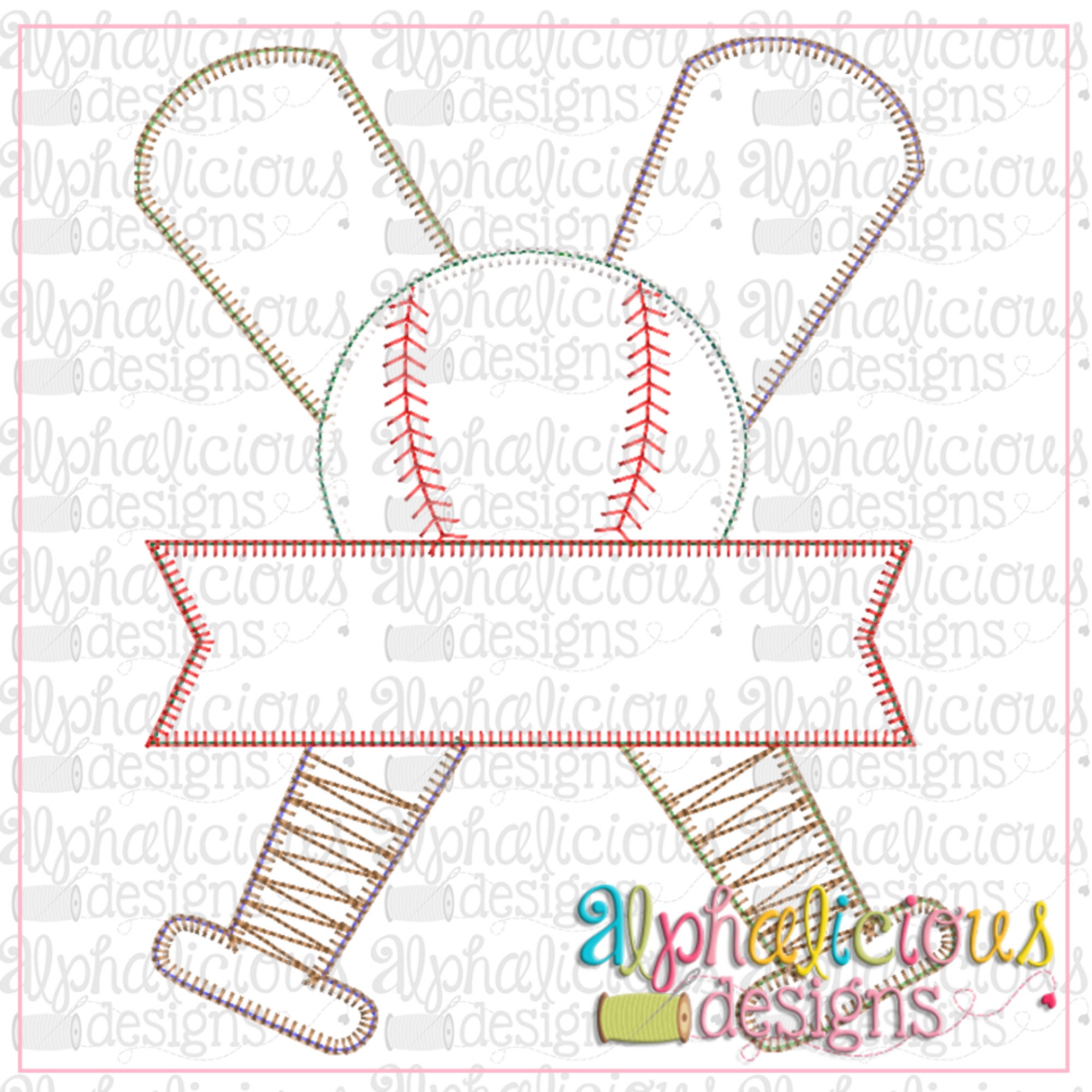 Baseball Bat and Banner Blanket Embroidery Design - Etsy