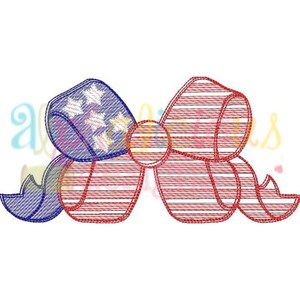 Star Spangled Bow - Sketch: Sketch Embroidery Design - Digitized ...