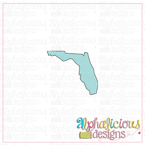 Florida MINI Sketch Embroidery Design State Design 3 - Etsy