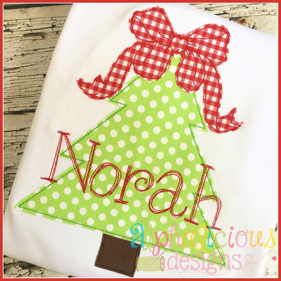 Christmas Tree Design - Christmas Tree Applique Design - Christmas ...