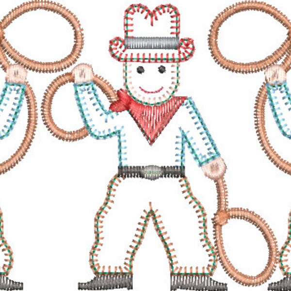 Cowboy Applique - Etsy