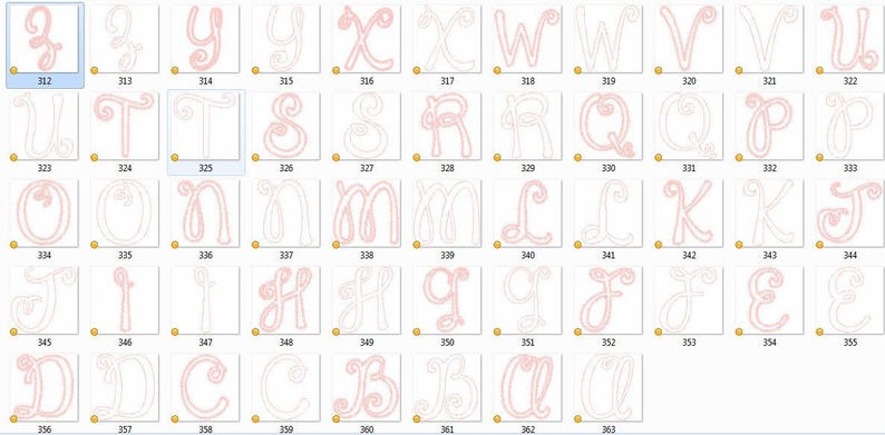 Happy Day Cursive Applique Font Capitals and Numbers - Etsy