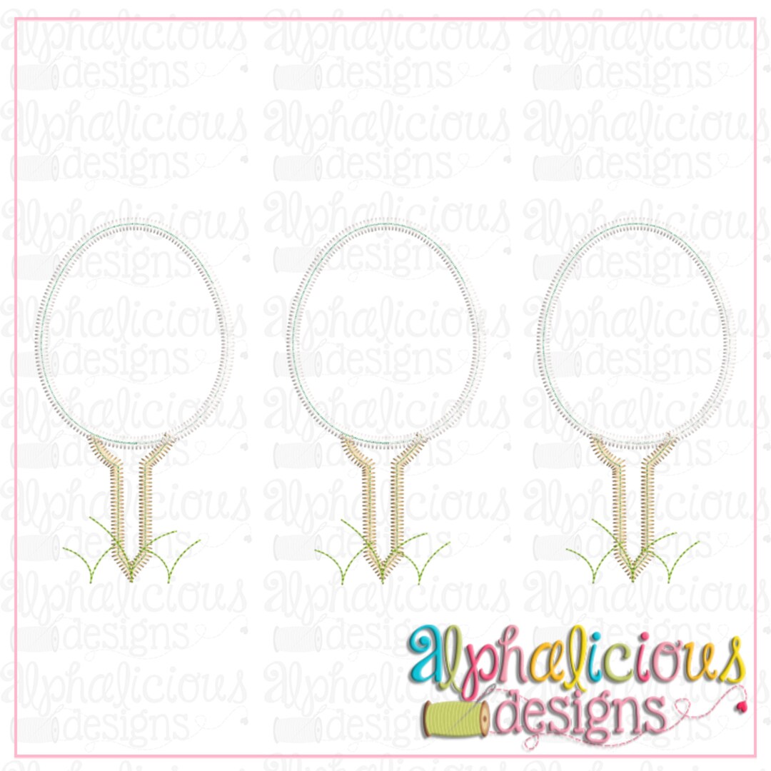 Golf Eggs - Zigzag - Applique Design - Easter Design - Spring Design ...