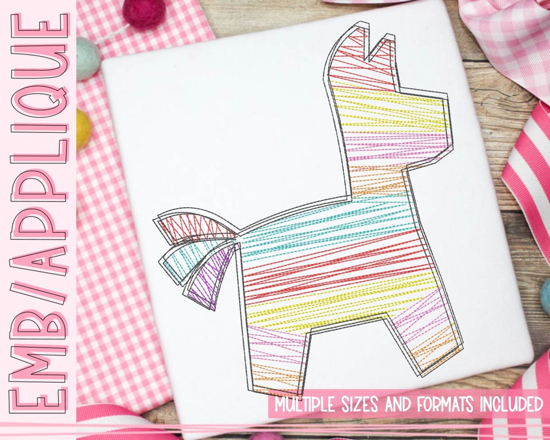Fiesta Pinata Scribble Fill Embroidery Design (digital Download) - Etsy