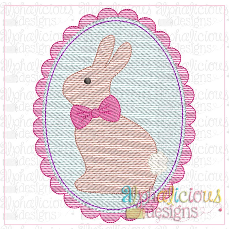 Classic Bunny in Frame Sketch - Etsy