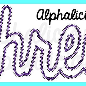 THREE- Cursive Applique Font/design - Etsy