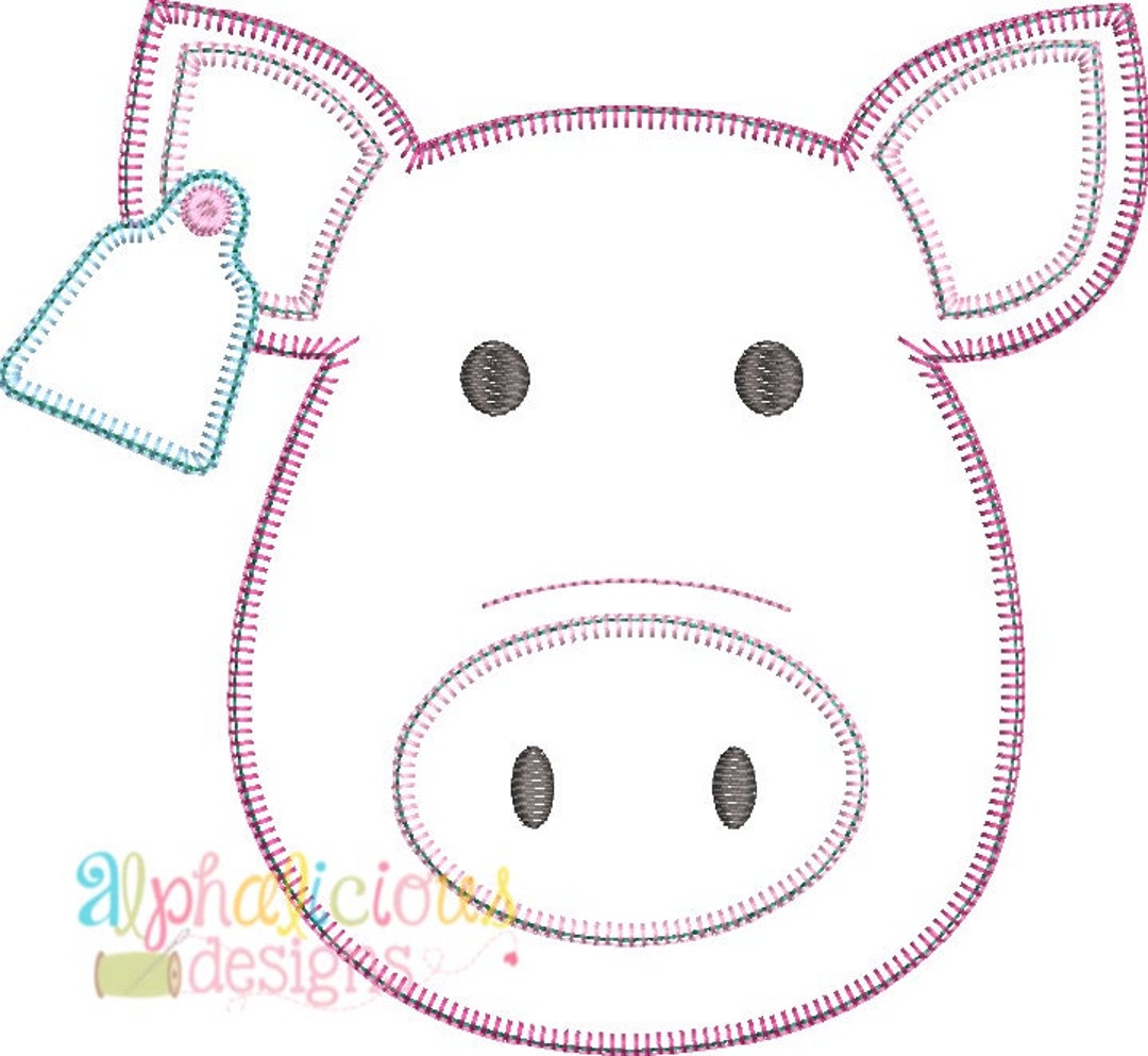 Farm Pig Applique Design - Blanket - Etsy