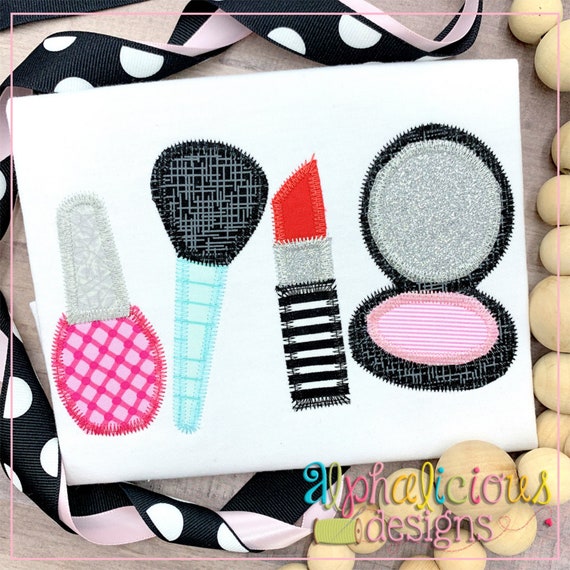 Makeup Zigzag Applique Design Instant Download 6 Sizes | Etsy