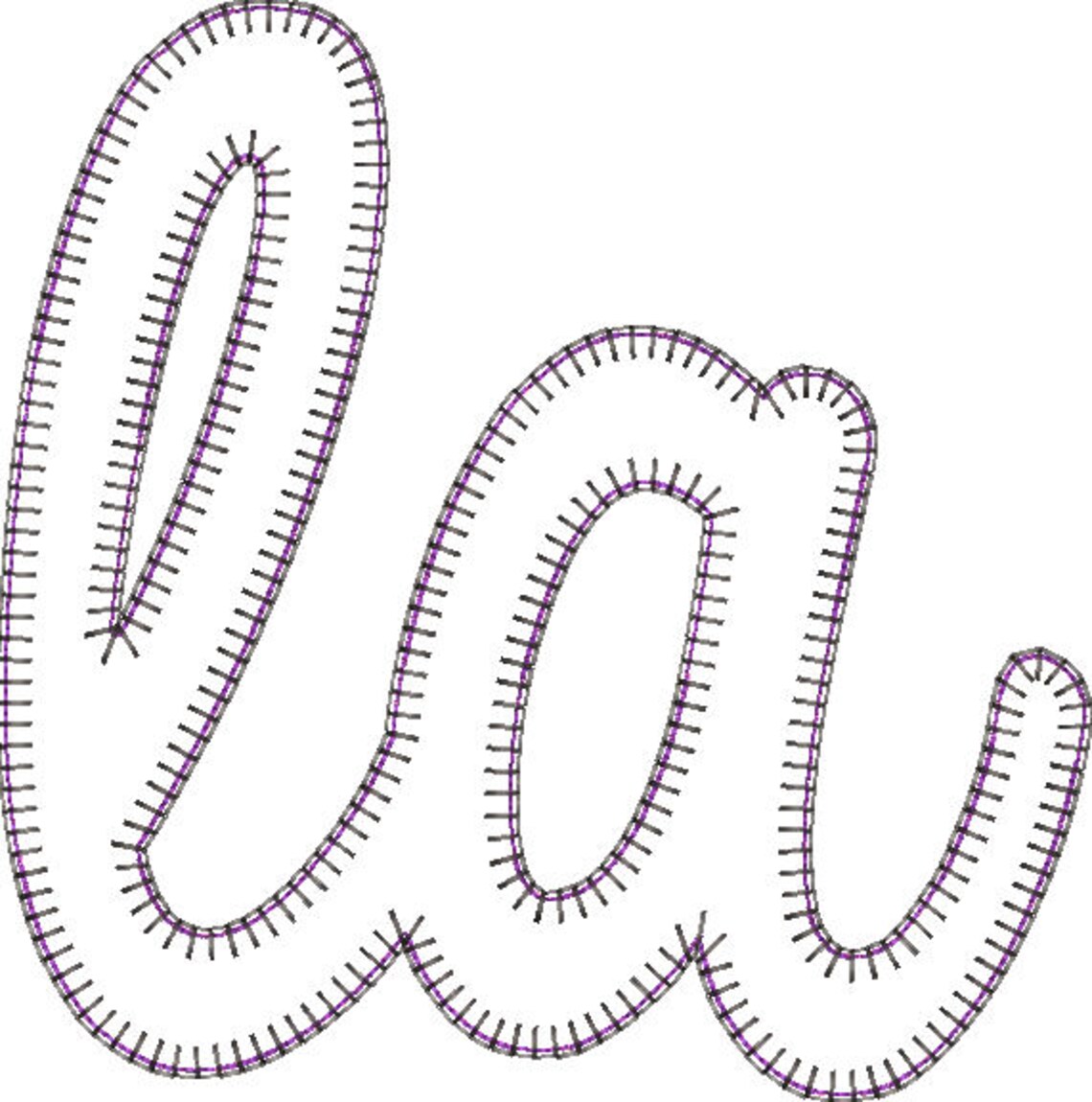 LA Applique Design Digitized Embroidery Design - Etsy