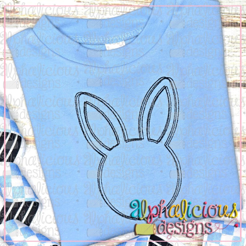 Blackline Bunny Head-scribble Design Easter Bunny Scribble - Etsy