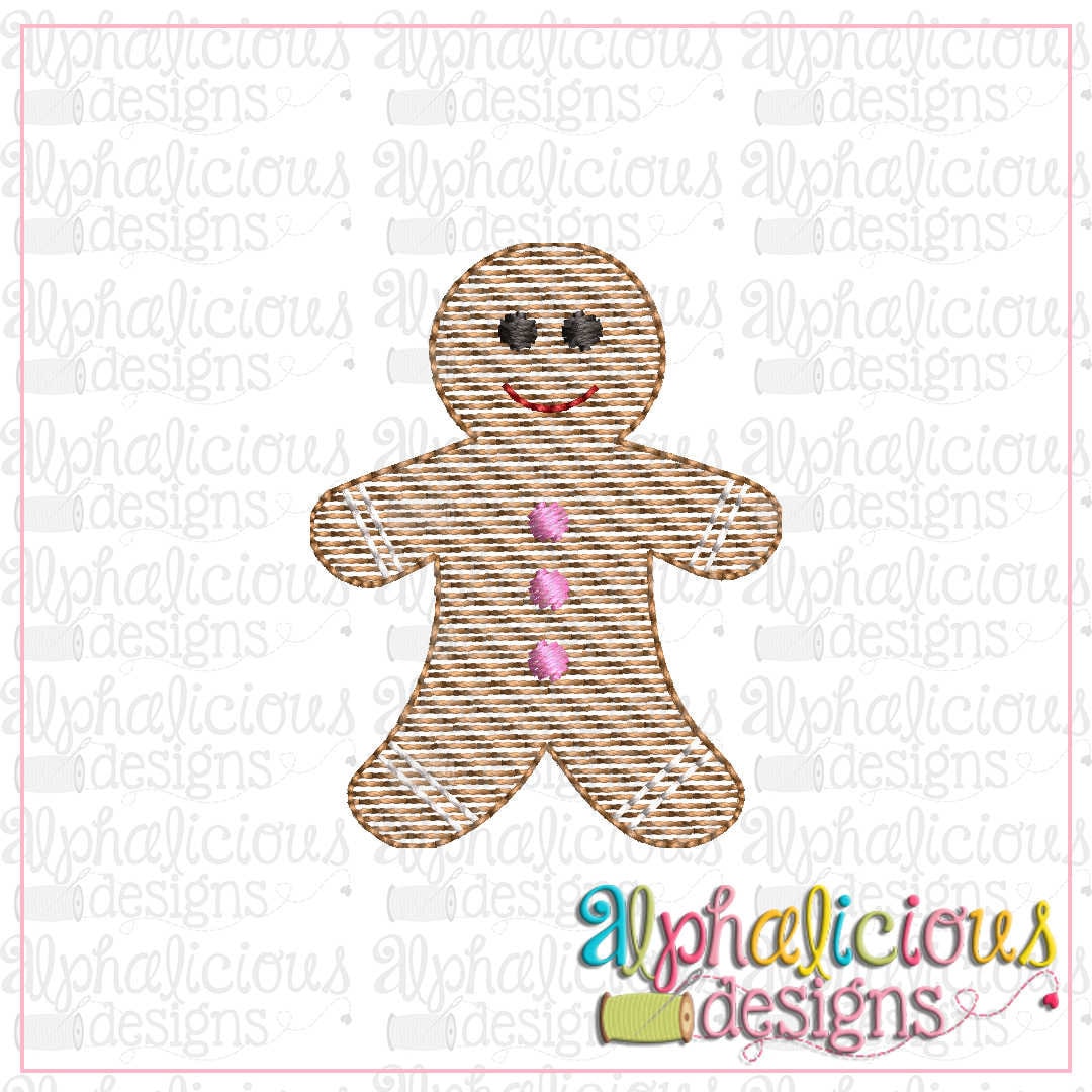 Gingerbread Boy - MINI Sketch Embroidery Design - Etsy