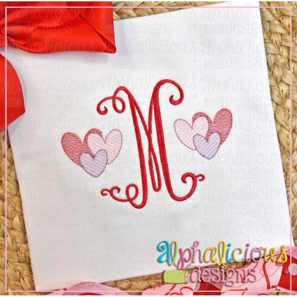 Triple Hearts MINI Sketch Embroidery Design - Etsy