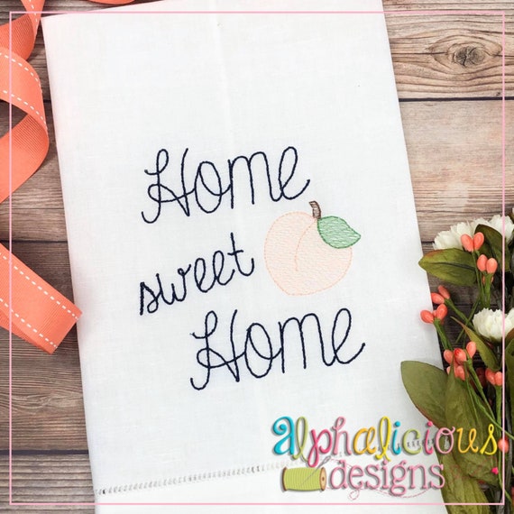 Peach MINI Sketch Embroidery Design Instant Download - Etsy