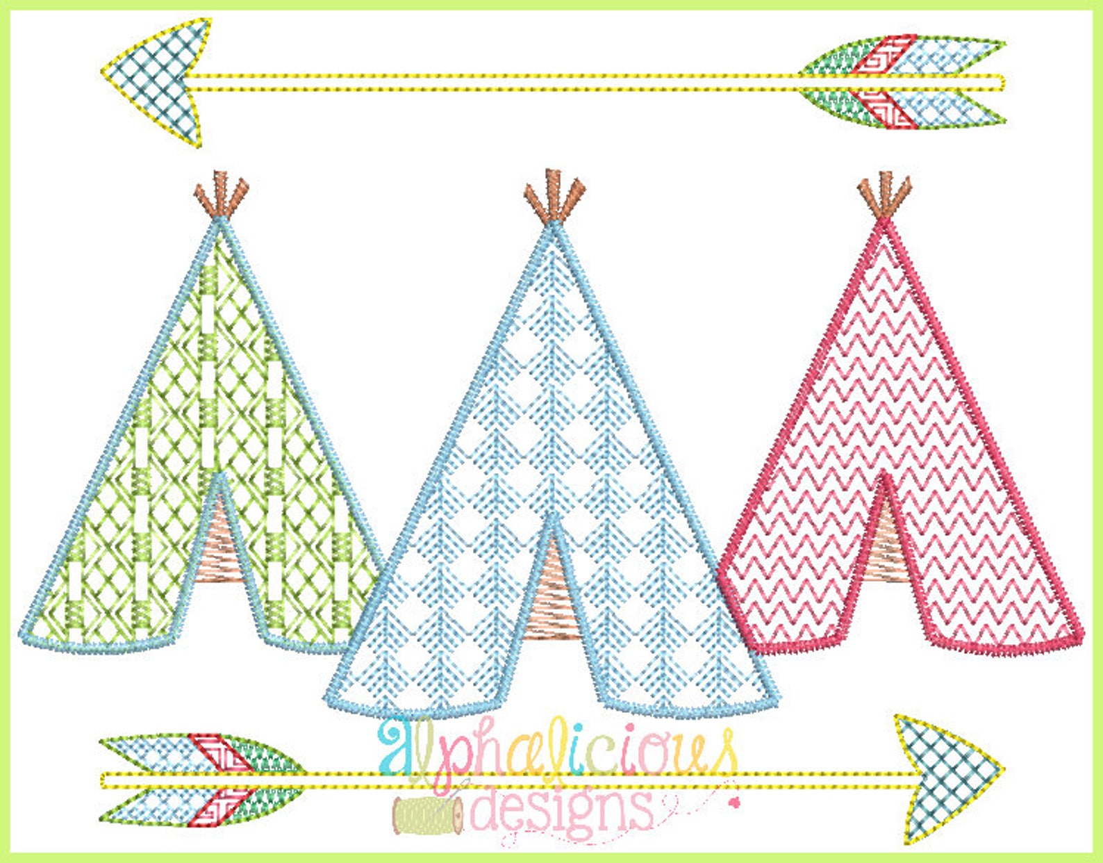 Teepee Designs Teepee Embroidery Design Motif Teepee | Etsy