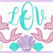 Mermaid Monogram Frame Ocean-beach-sea Life Digitized | Etsy