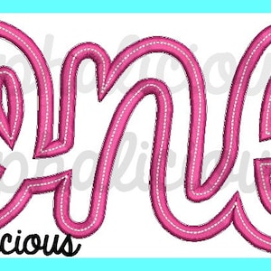 ONE- Cursive Applique Font/design - Etsy