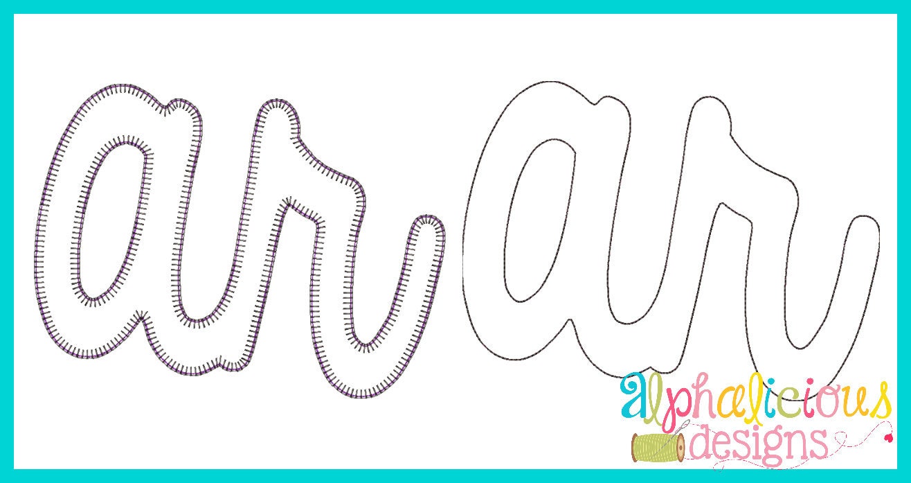 AR Applique Design- Digitized Embroidery Design - Etsy