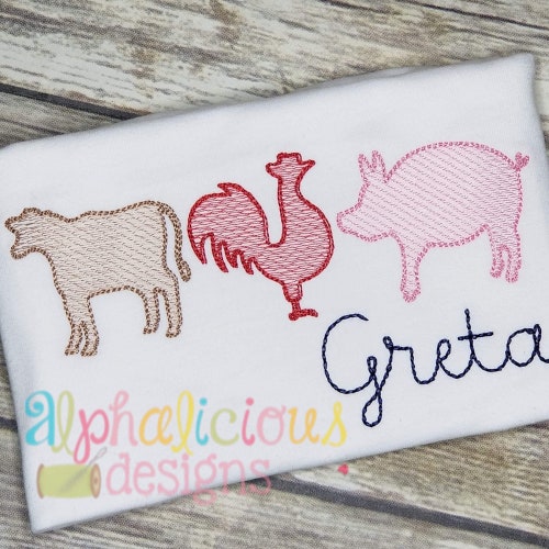 Farm Girl Embroidery Design Farm Applique Design Tractor - Etsy