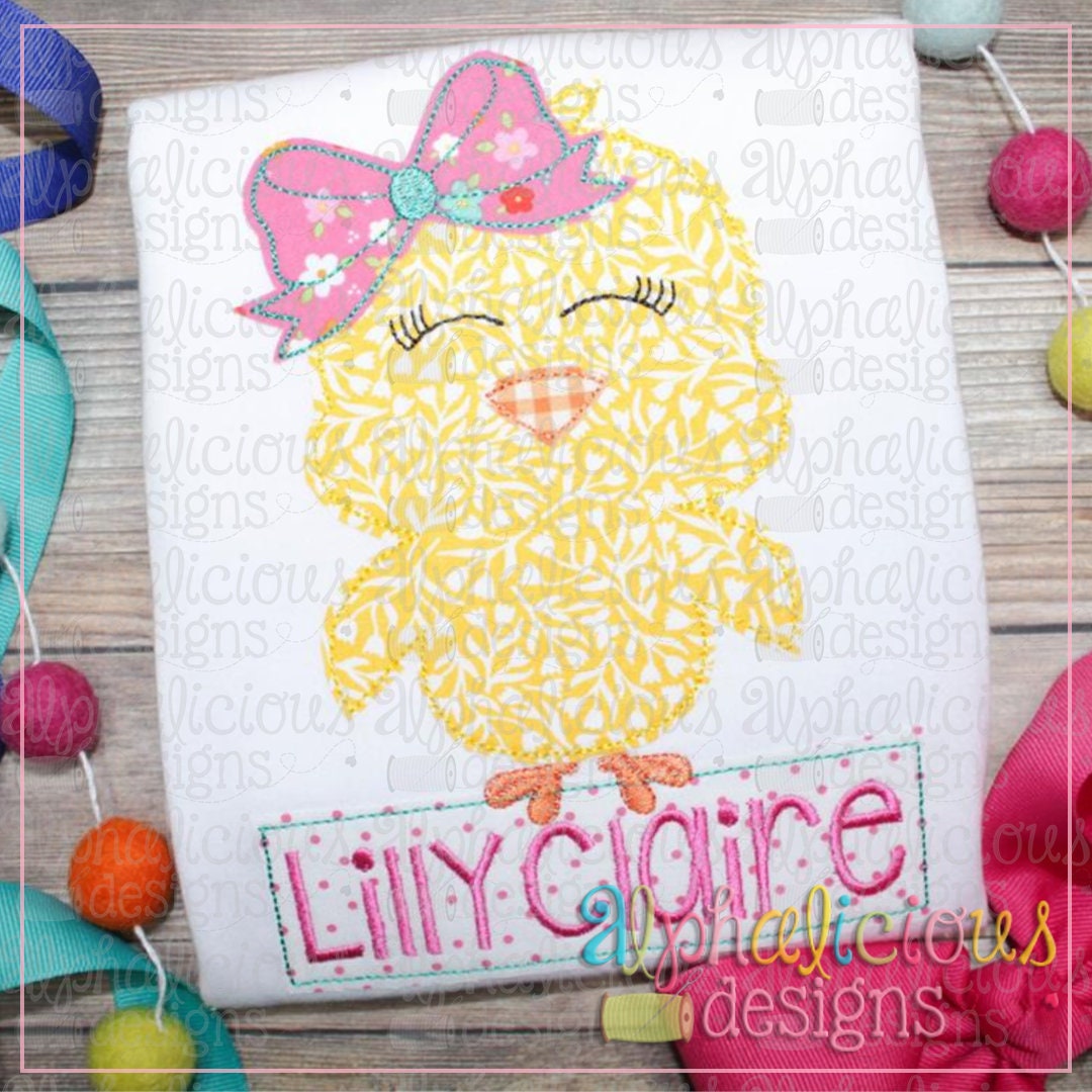 Little Chick With Bow-triple Bean - Etsy