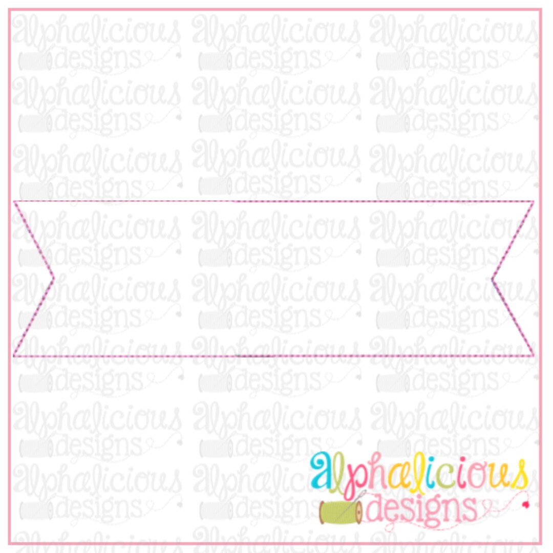 Signature Banner - Triple Bean - Applique Design - Instant Download - 5 ...