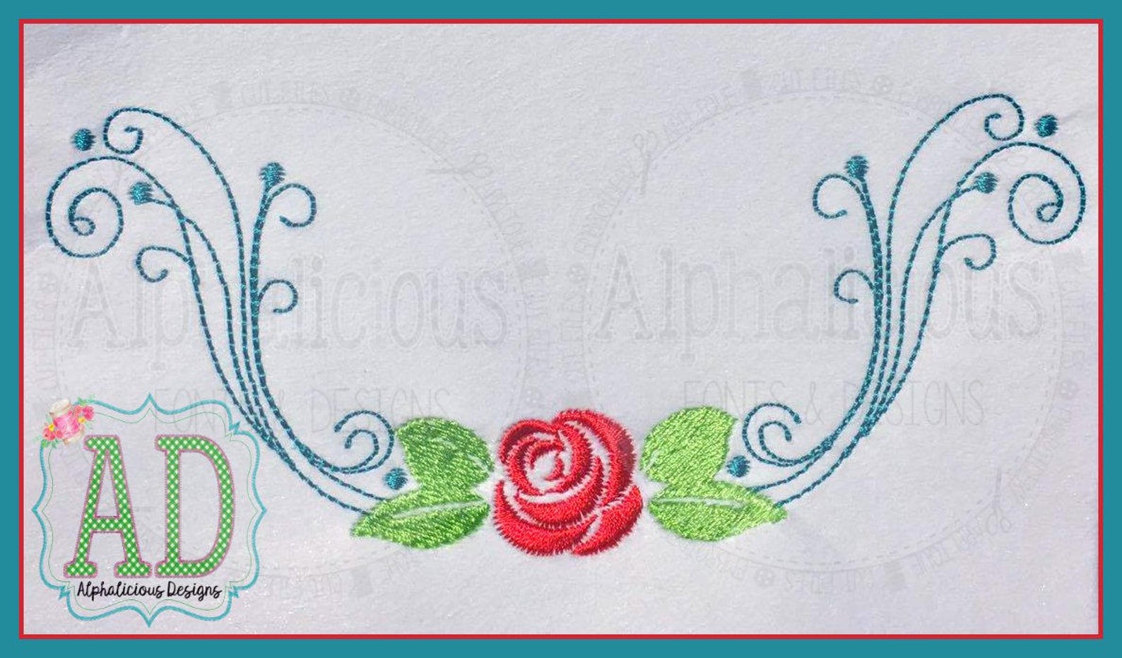 Elegant Rose Beauty and the Beast Inspired Monogram Swag | Etsy