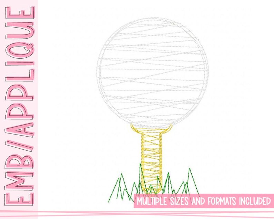 Golf Ball on Tee-scribble Fill Design - Golf Ball Tee Design - Golf ...