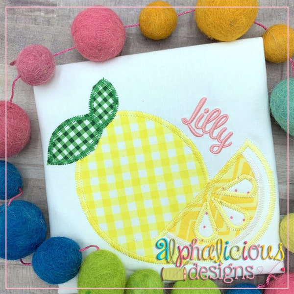 Lemon Applique - Etsy