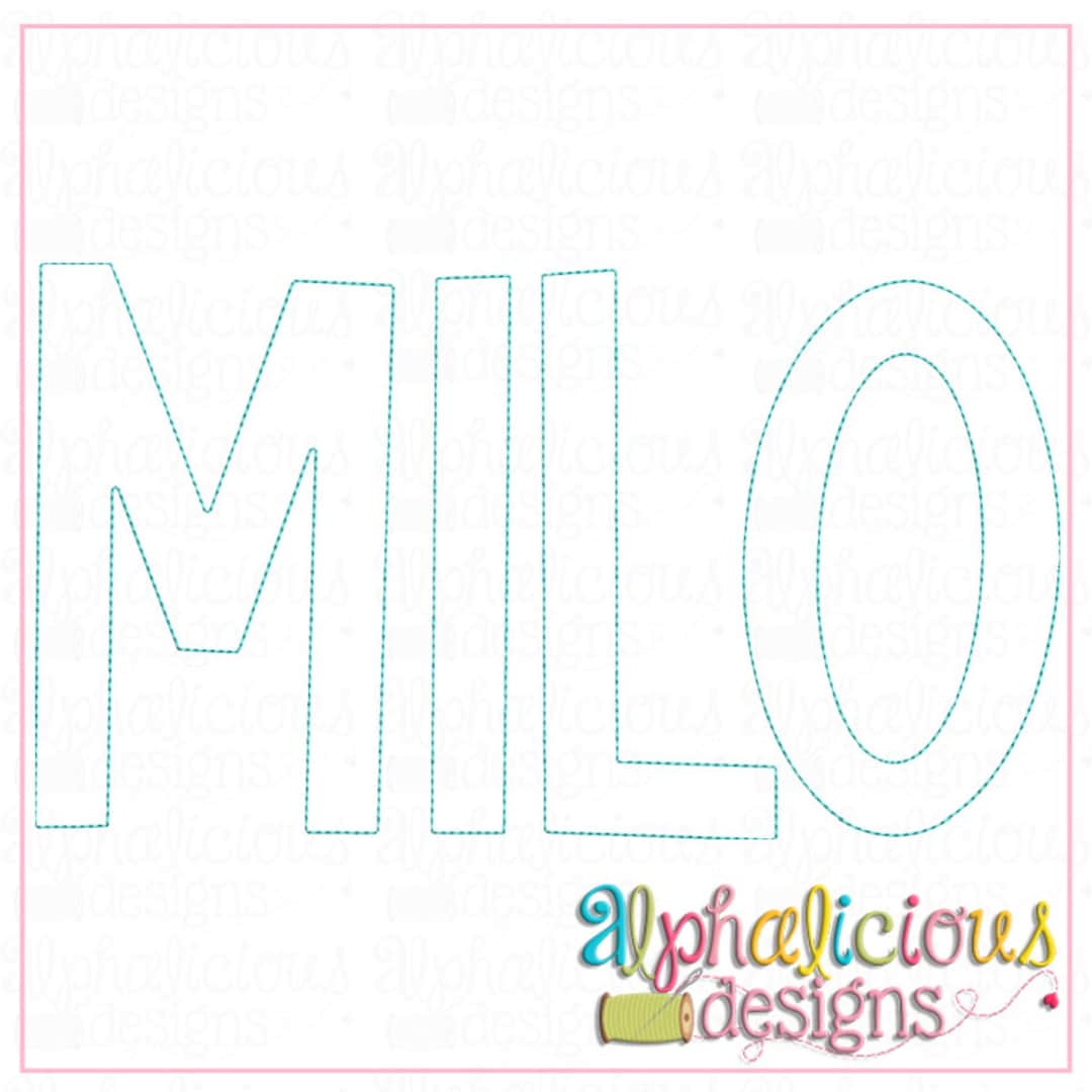 Milo Applique Font- Triple Bean - Etsy