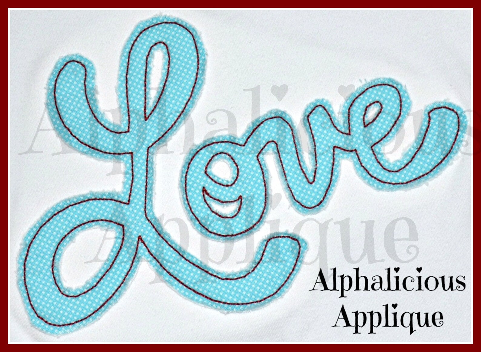 LOVE Cursive Love Applique Valentines Applique - Etsy