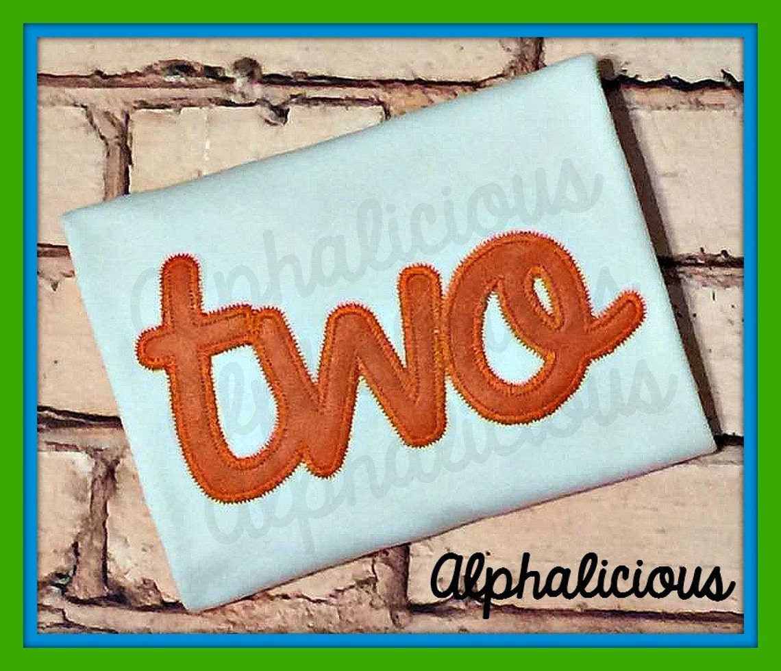 TWO Cursive Applique Font/design - Etsy
