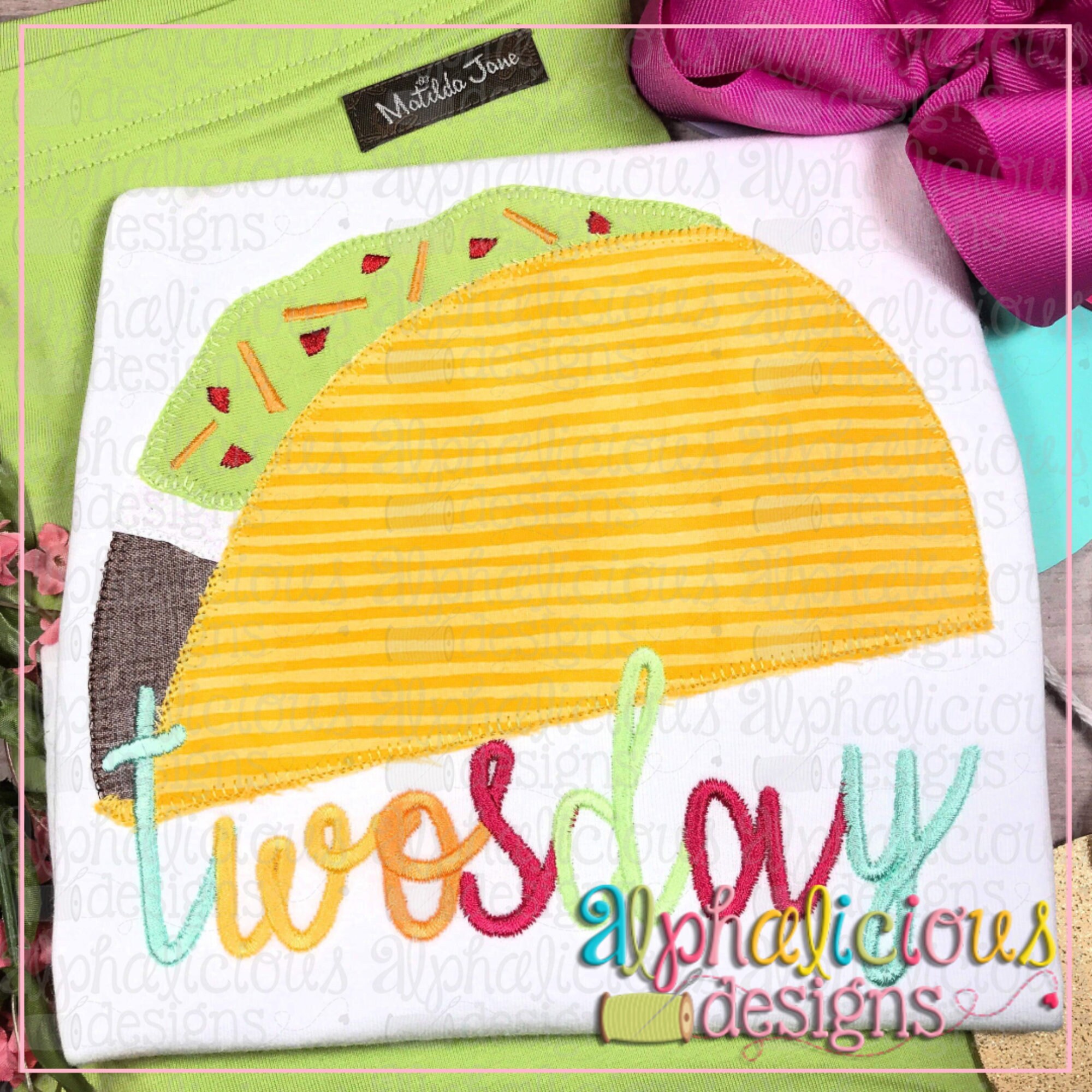 Taco - Blanket - Applique Design - Instant Download - 5 Sizes - 9 ...