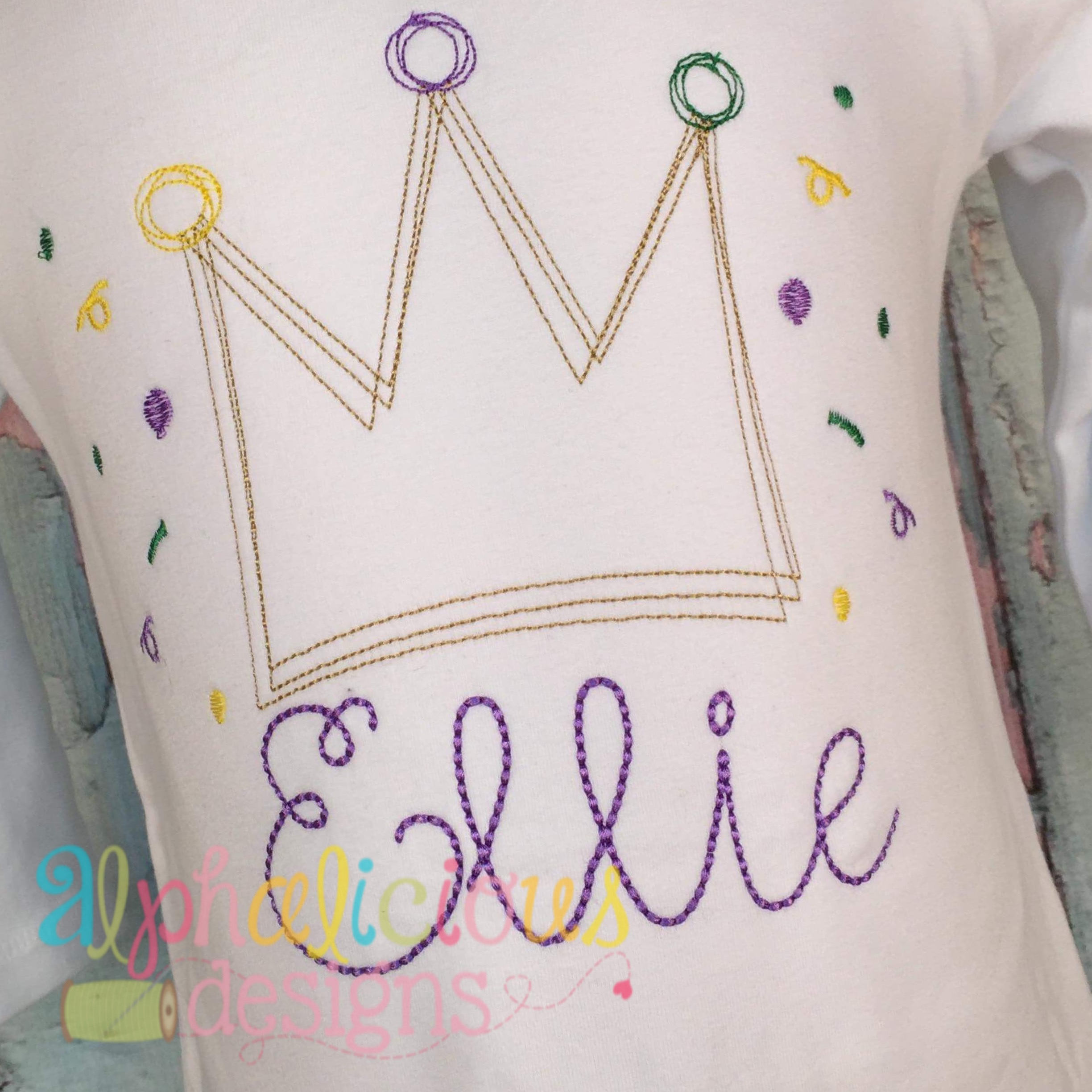 Mardi Gras Crown Vintage Scribble Design - Etsy
