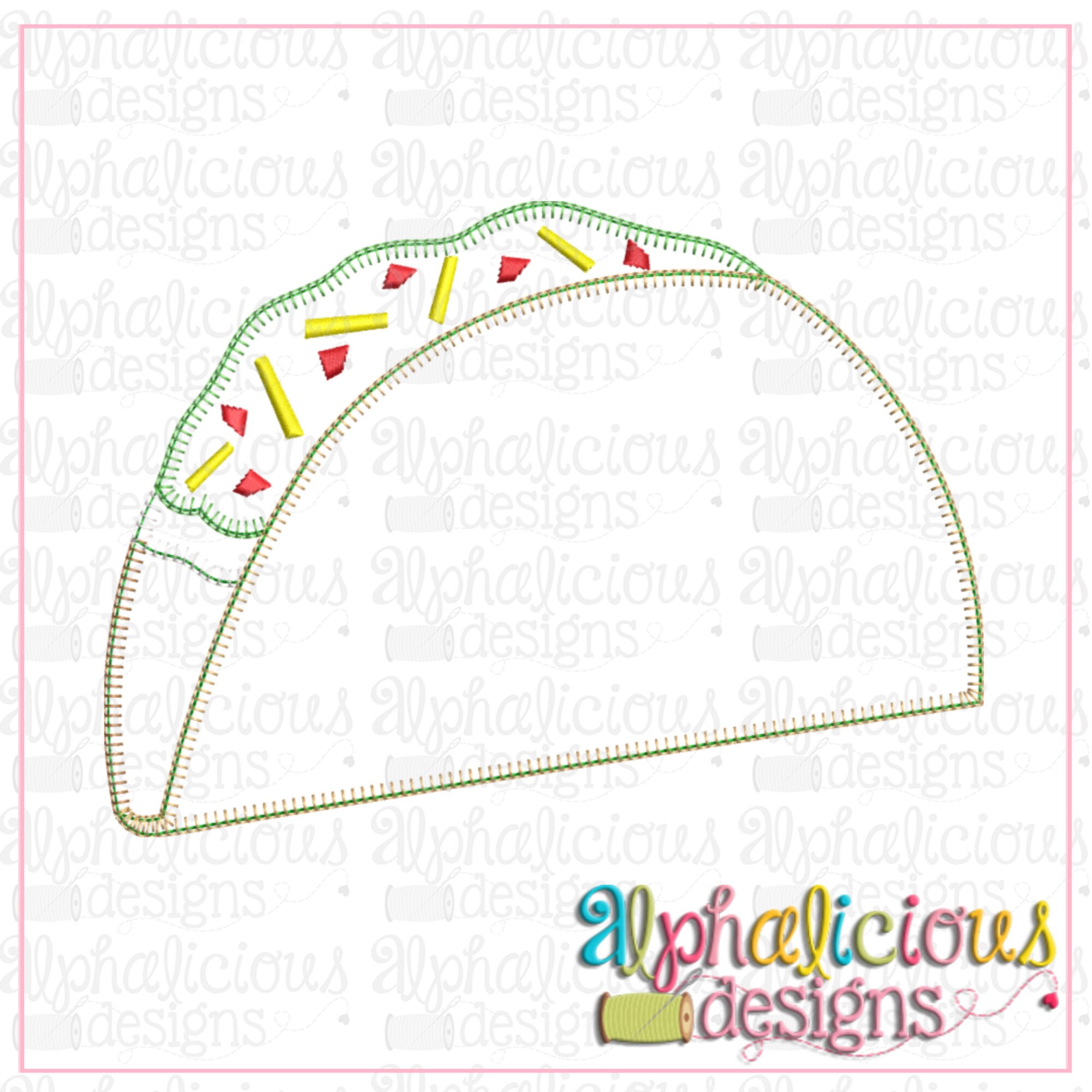 Taco - Blanket - Applique Design - Instant Download - 5 Sizes - 9 ...