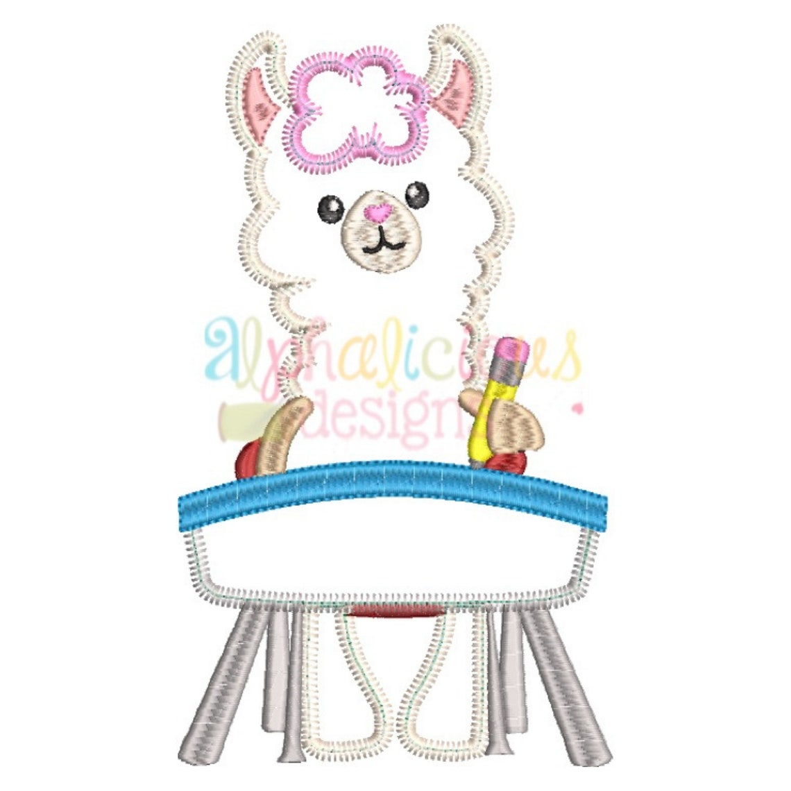 Learning Llama 2 - Zigzag - Applique Design - Instant Download - 5 ...