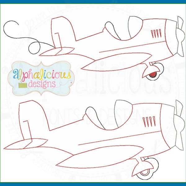 Airplane Applique Design - Etsy