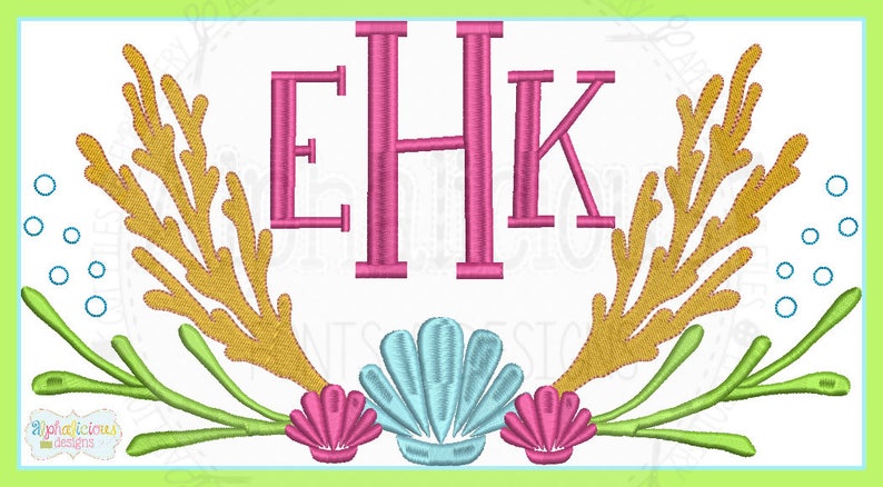 Elegant Seashell Monogram Frame Ocean-beach-sea Life | Etsy