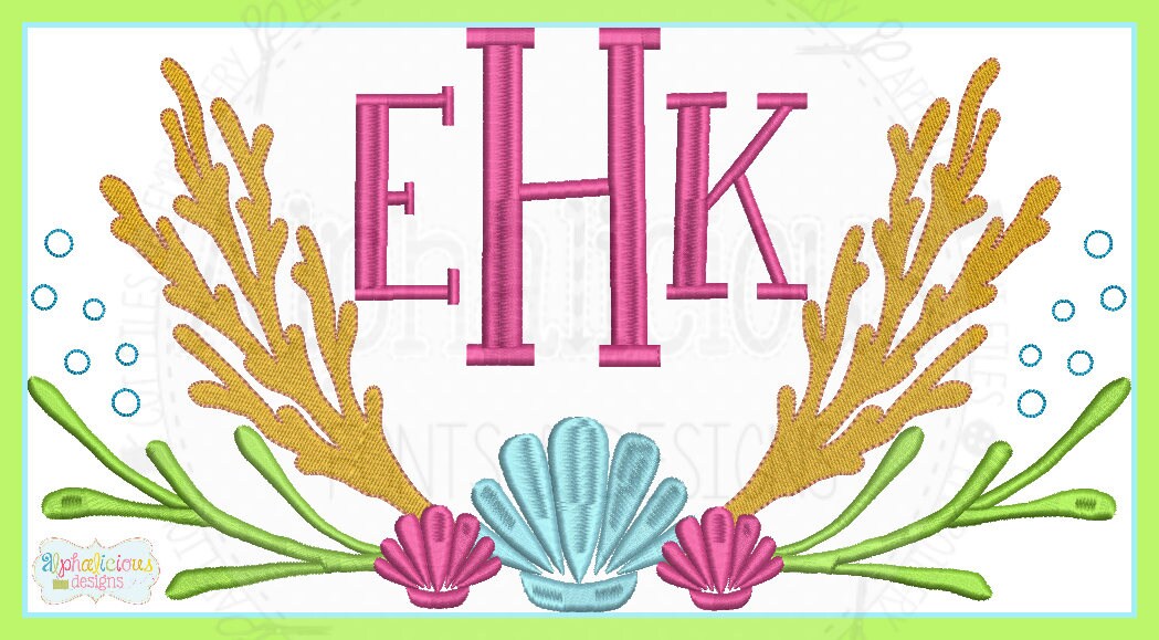 Elegant Seashell Monogram Frame Ocean-Beach-Sea Life | Etsy