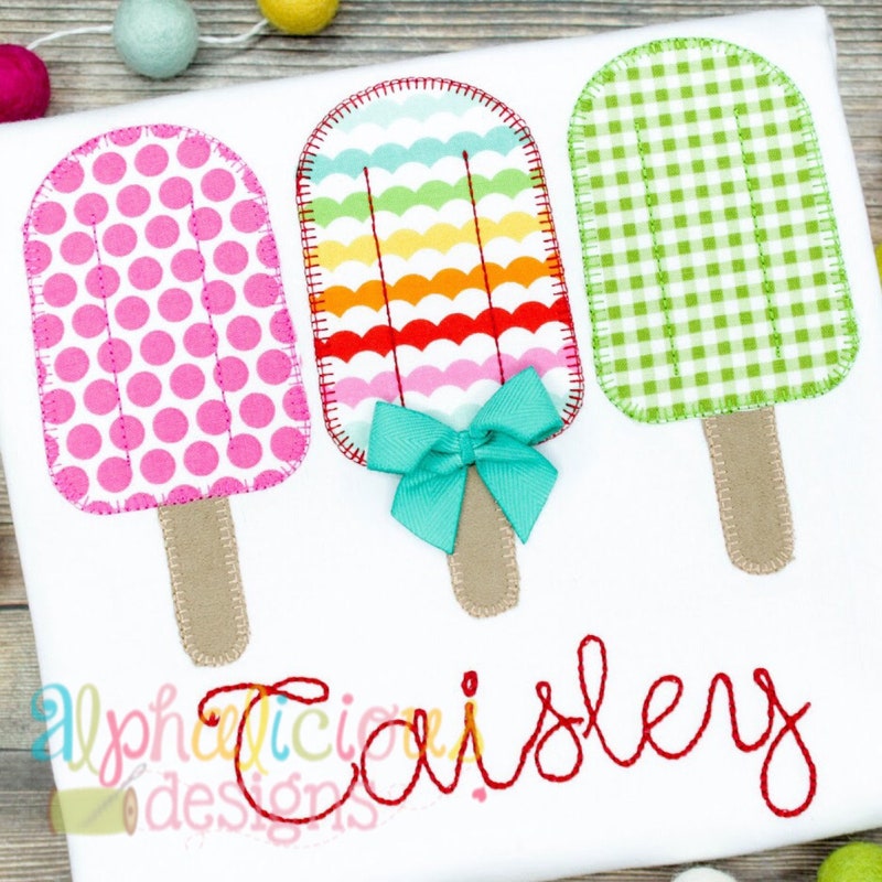 Popsicle Applique - Etsy