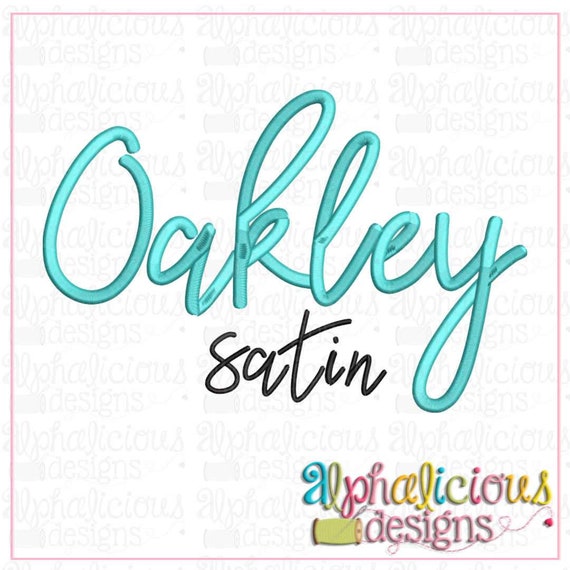 Oakley Embroidery Font - Etsy