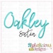 Oakley Embroidery Font - Etsy