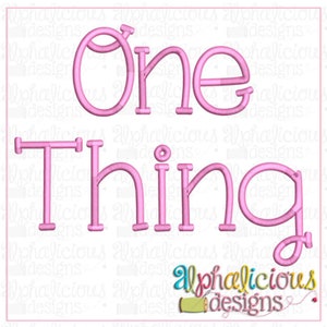One Thing Embroidery Font - Etsy